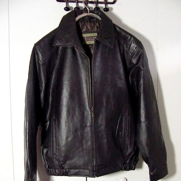 Excelled | Jackets & Coats | Vtg Black Leather Excelled Mens Collection ...